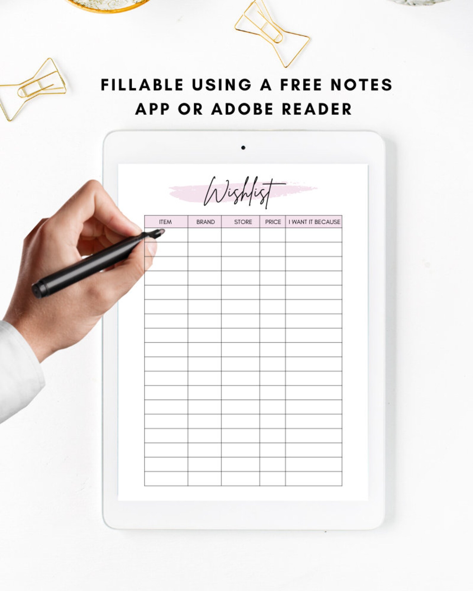 Wishlist Printable Wishlist Insert Printable Tracker - Etsy