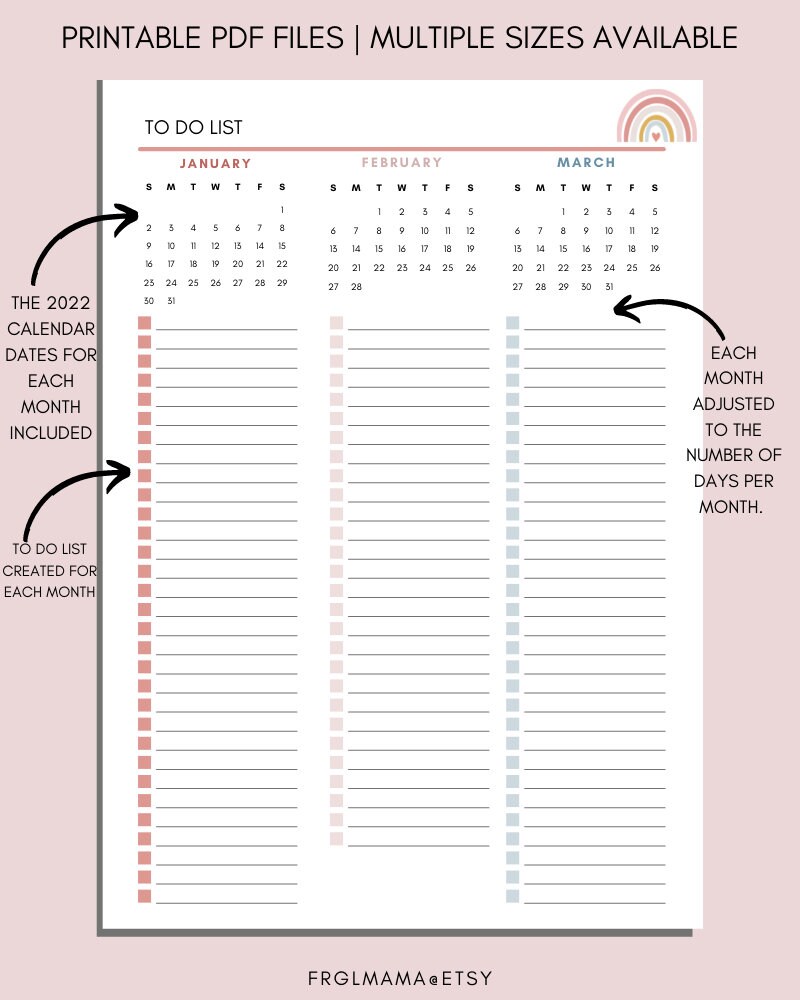 Printable Monthly Task Sheet Task Checklist to Do List - Etsy