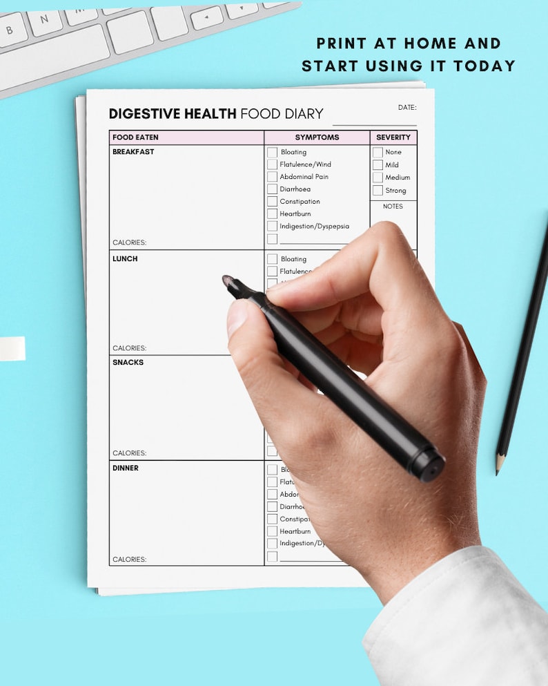 Digestive Health Food Diary: Food Sensitivity Tracker (digital Download ...