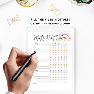 Monthly Habit Tracker Printable, 30 Day Challenge, Habit Tracker ...