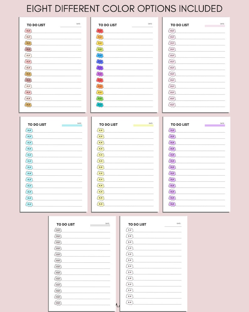 Cute to Do List Printable Daily to Do List Task Checklist - Etsy