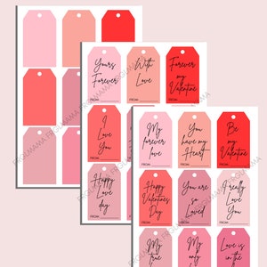 Valentines Gift Tag Printable, Valentines Day Gift Tags, Gift Tags for ...