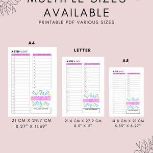 30 Day Step Tracker, Step Log, Printable Planner Fitness Tracker ...