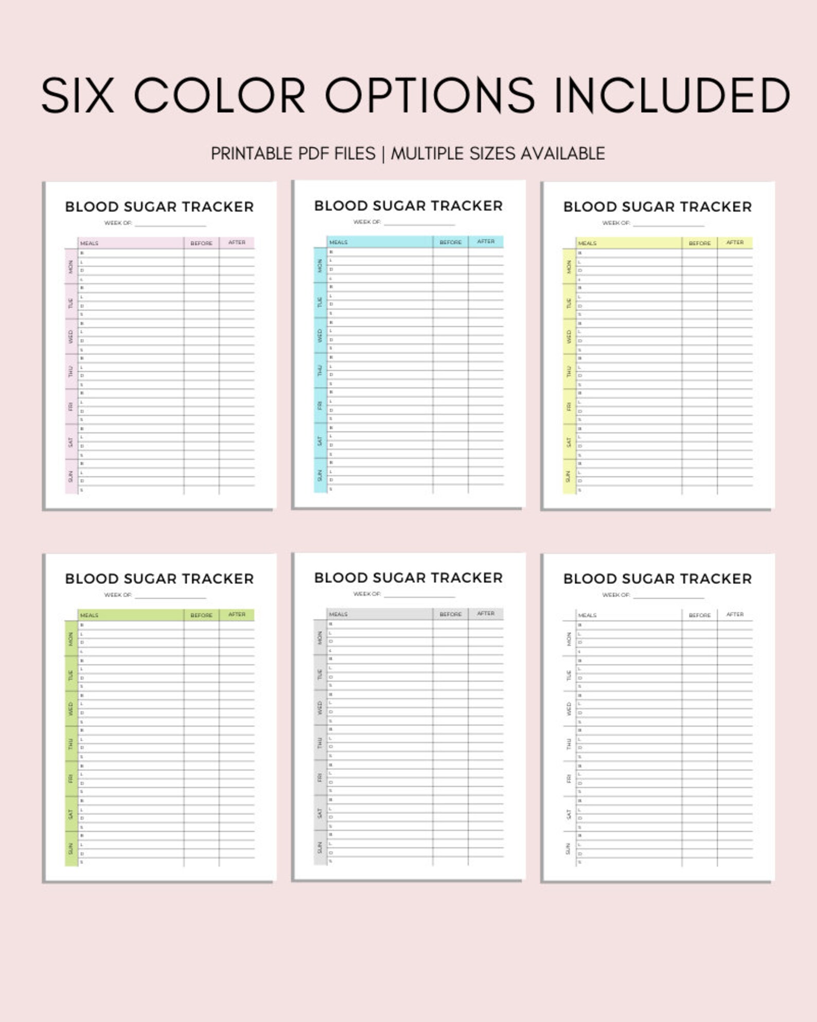 Blood Sugar Tracker, Blood Sugar Log, Blood Sugar Journal, Diabetes ...