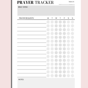 Prayer Request List & Tracker Printable, Minimal, Prayer Journal ...