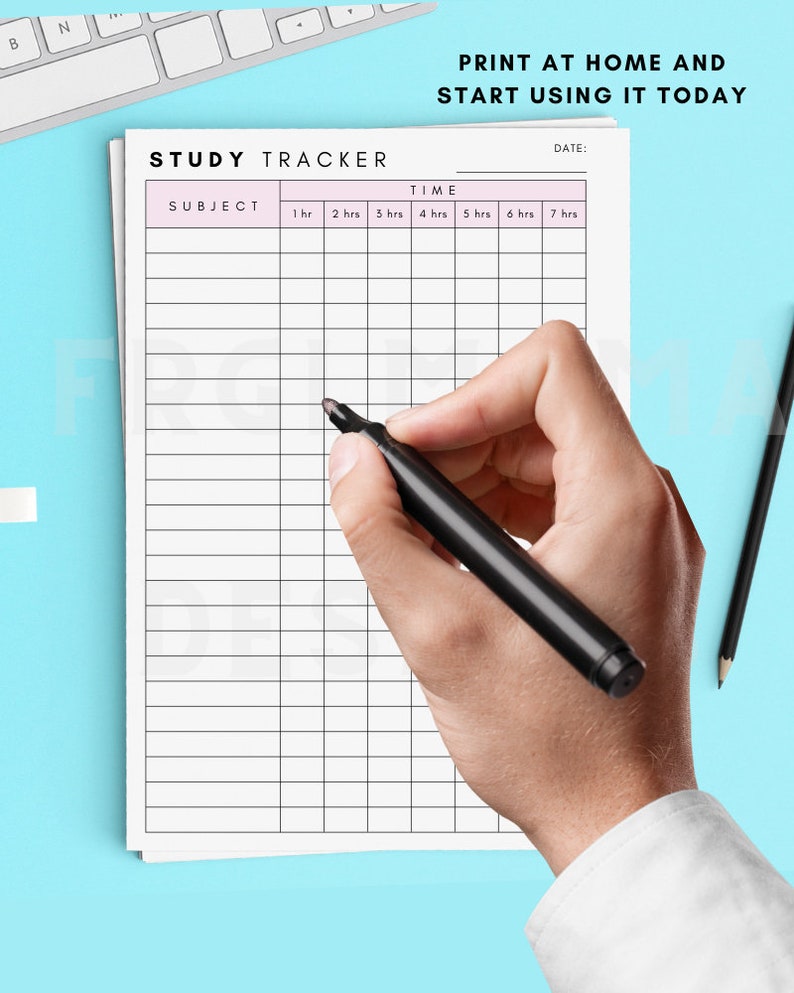Study Tracker Planner: Exam Prep Kit, Timetable (printable PDF) - Etsy