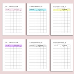 Homeschool School Hours Tracker Printable, Homeschool Progress Report ...