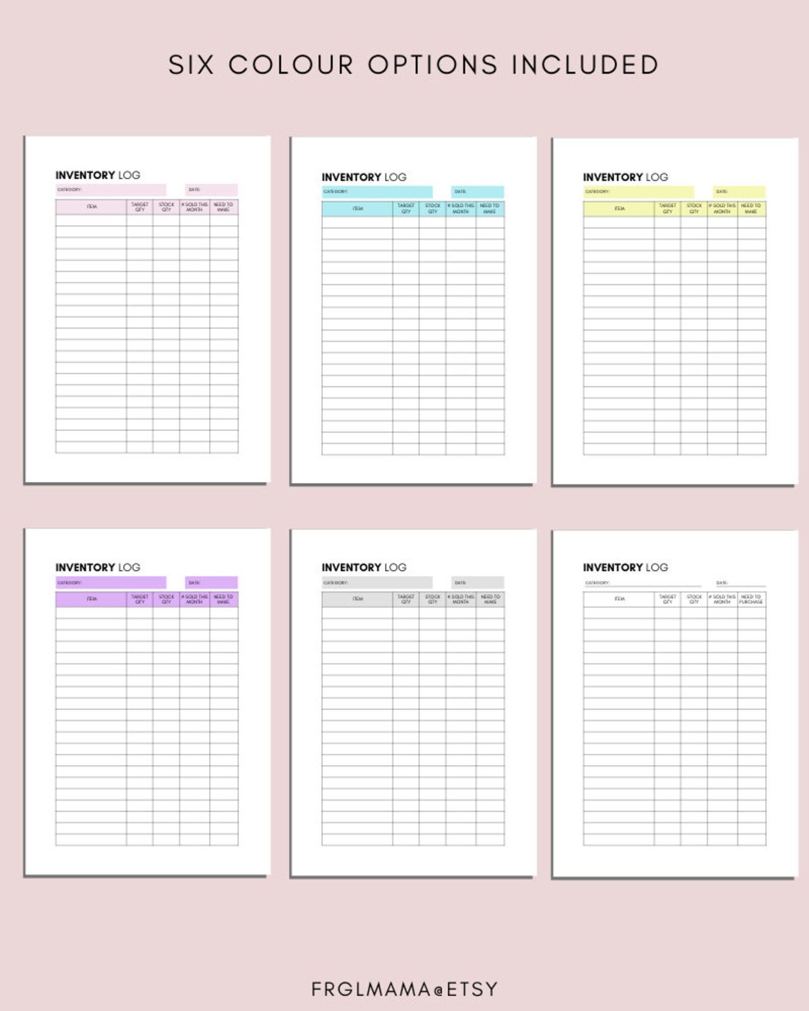 Printable Inventory Management Form: Small Business Organizer (A4 A5 ...