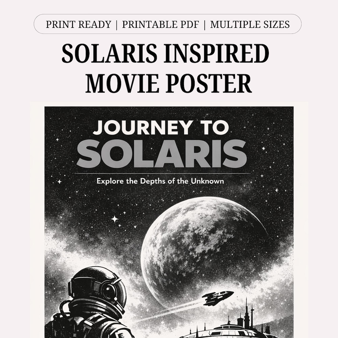 Solaris Inspired Movie Poster | Cinematic Sci-fi Wall Art (digital ...