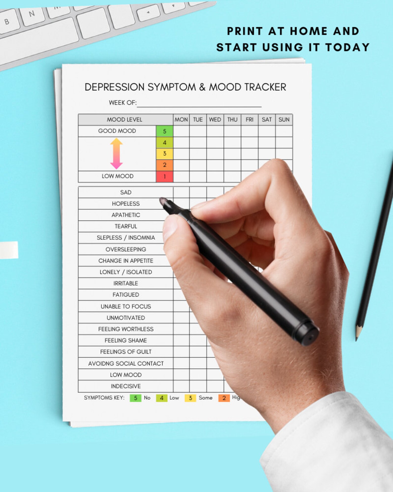 Depression Symptom & Mood Tracker, Depression Tracker, Mood Tracker ...