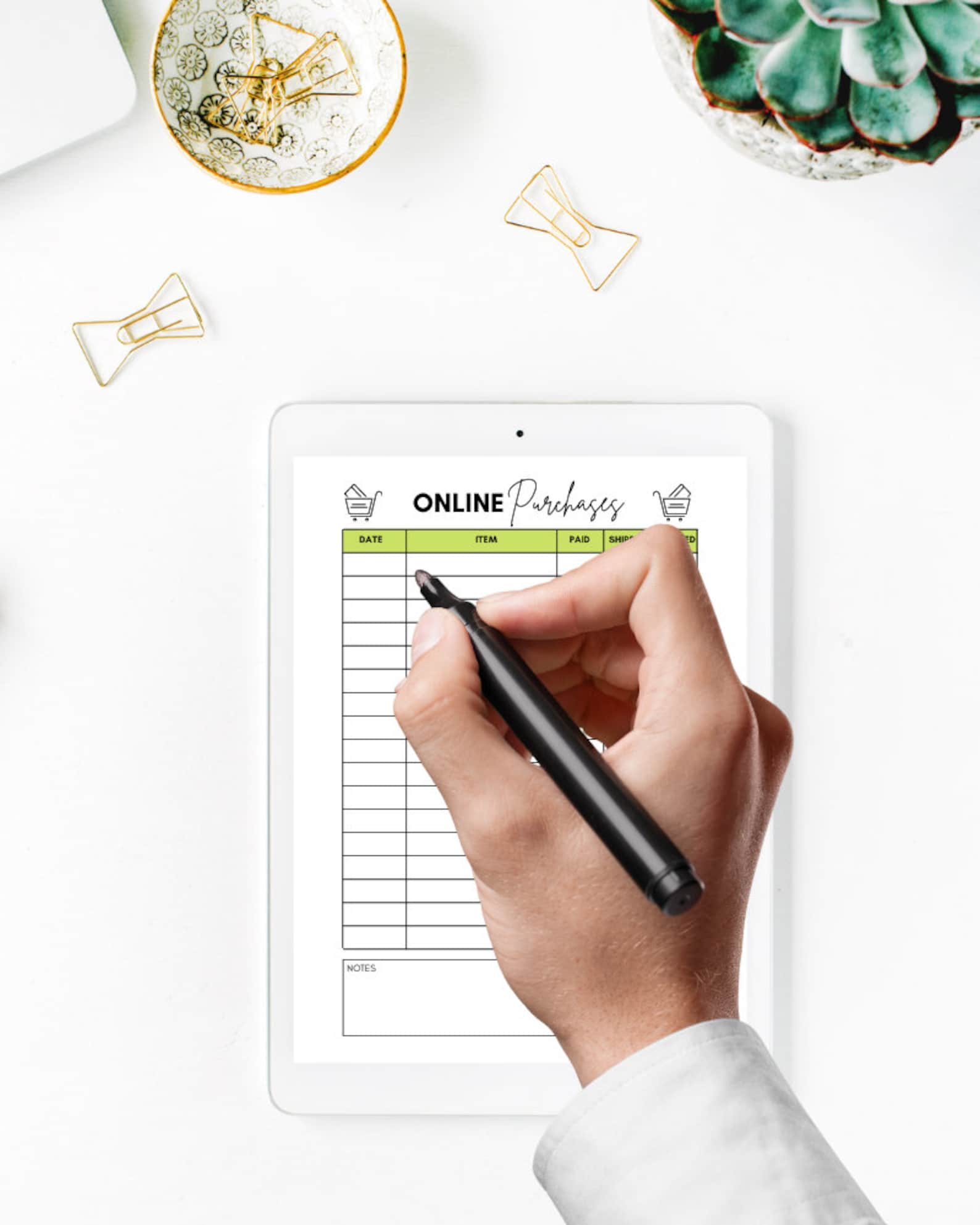 Printable Online Purchase Tracker Order Tracker Website - Etsy