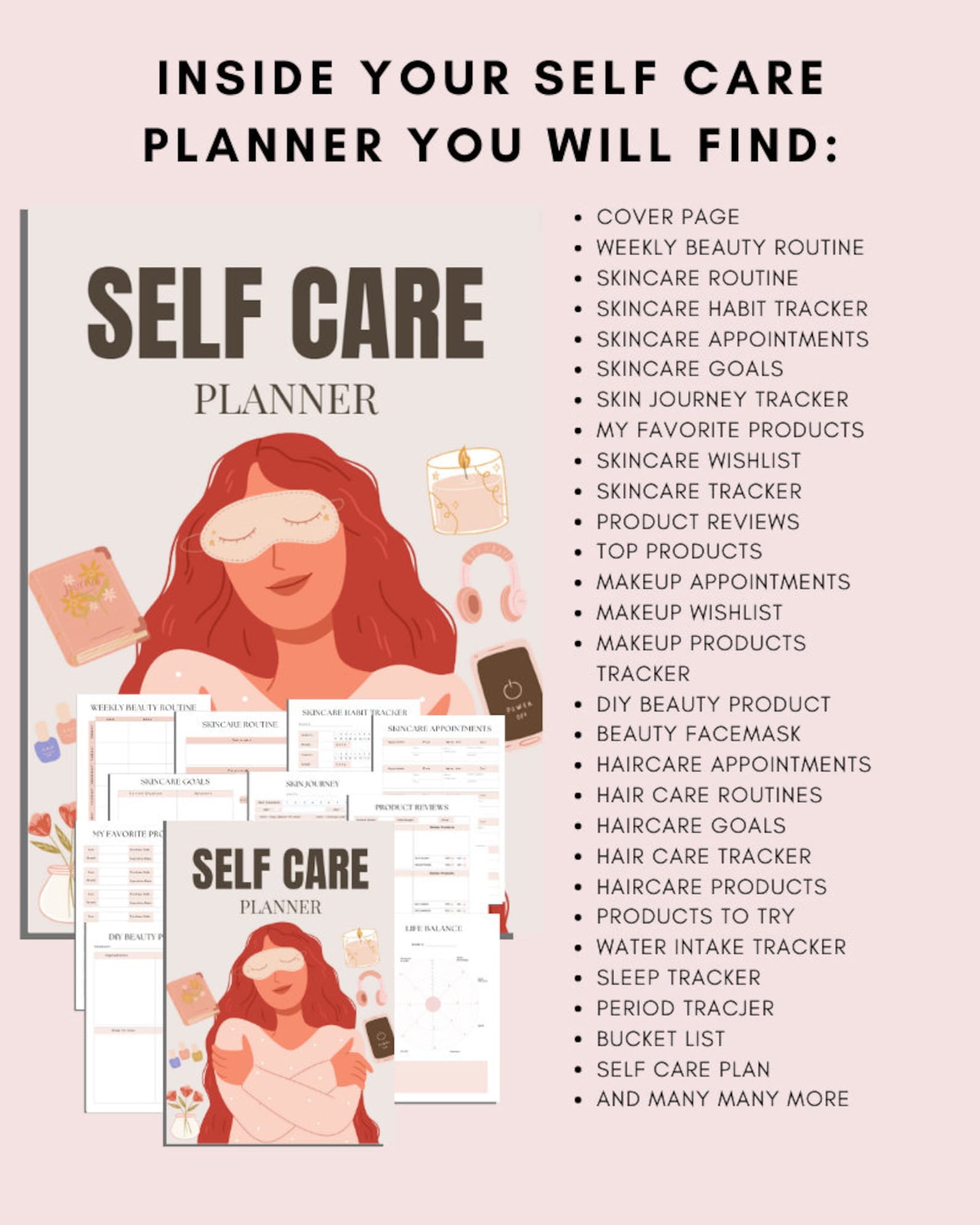 Self-care Planner Printable Mindfulness Workbook Self-love Journal ...