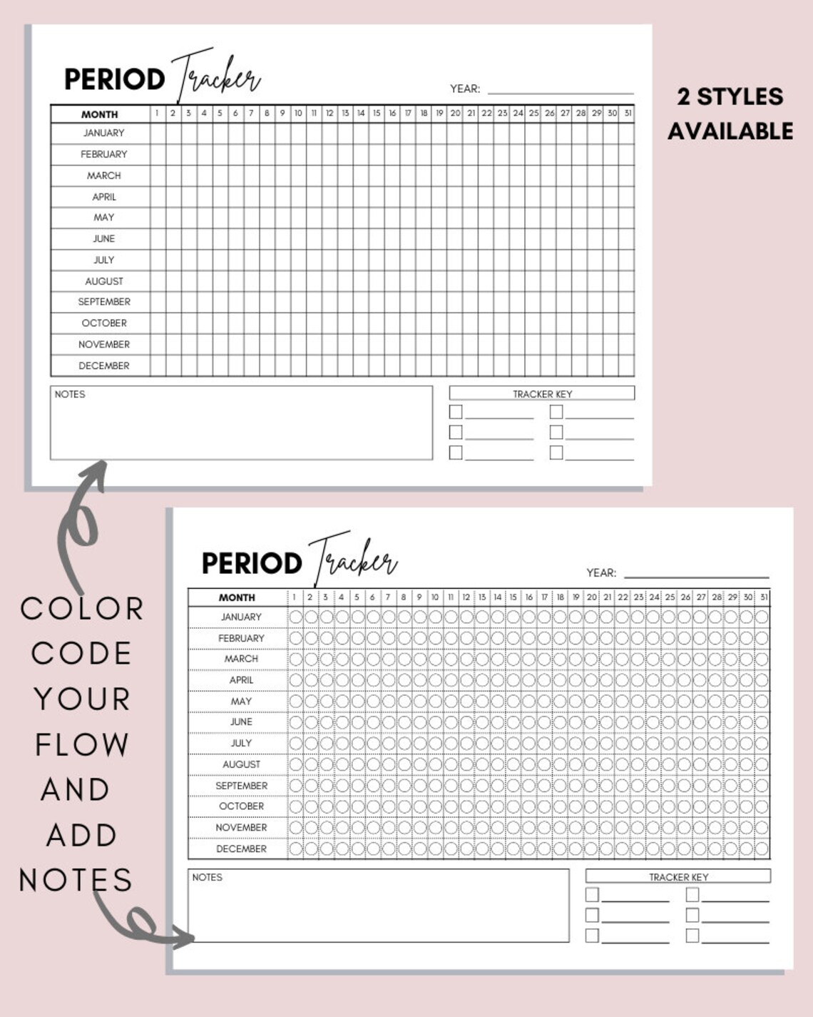 Period Tracker Planner Monthly Symptom Tracker Chart - Etsy