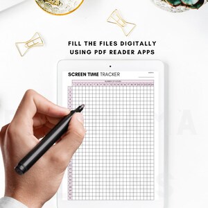 Screen Time Tracker Printable, Daily Screen Time Tracker, Monthly Habit ...