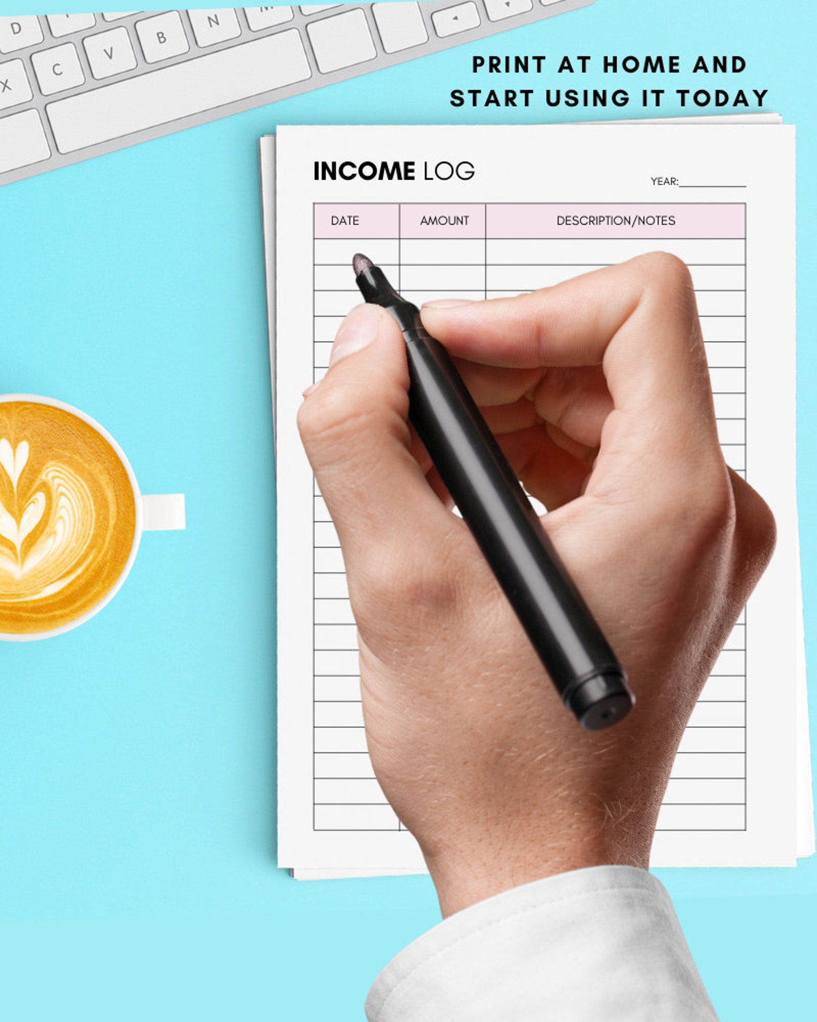 Printable Income Sheet Income Money Management Worksheet - Etsy