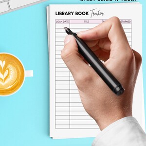 Library Book Tracker Printable, Library Loan Tracker, Library Book ...
