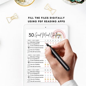 30 Day Good Mood Challenge Printable, 30 Days of Self Love, Self Love ...