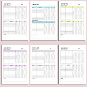 Skincare Routine Planner Printable, Beauty Planner, Beauty Journal ...