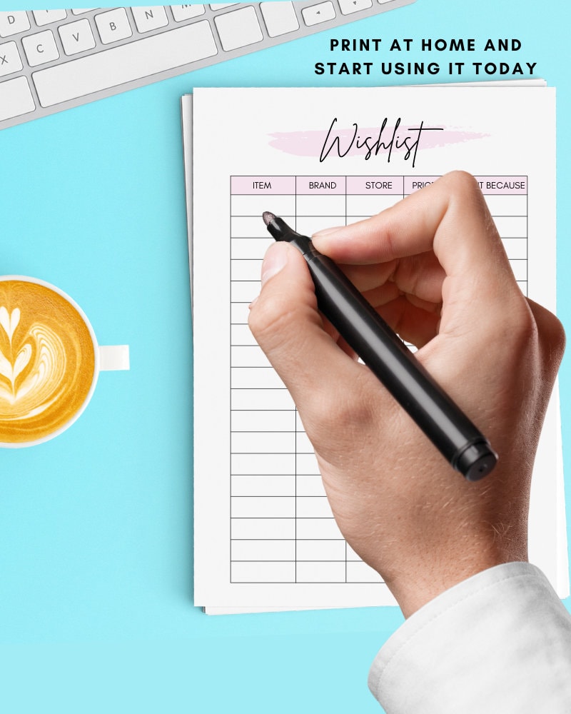 Wishlist Printable Tracker Template: Shopping List (digital Download ...