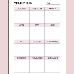 Yearly Planner, Quarterly Goals, Productivity Planner, Annual Overview ...