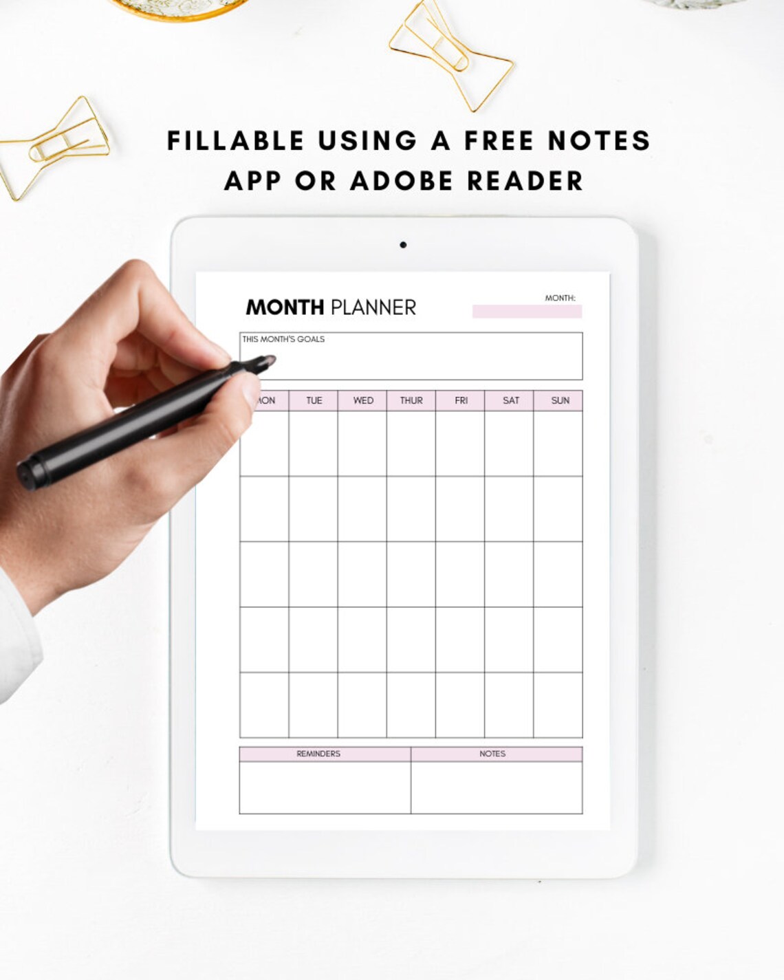 Month Planner Goal Planning A4 A5 Letter PDF - Etsy UK