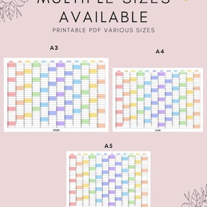 2028 Year Planner - Yearly Planner on 1 Page Landscape, Vertical ...