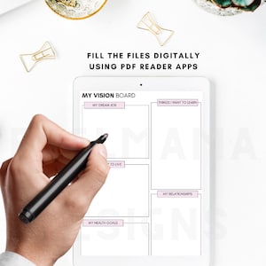 Vision Board Printable, Focus Board Printable, Vision Board PDF, Simple ...