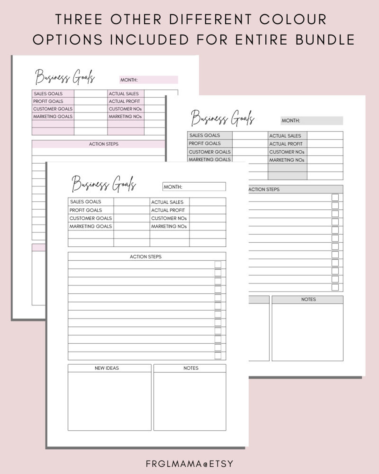 Printable Business Organization Planner and Tracker Sheets - Etsy UK
