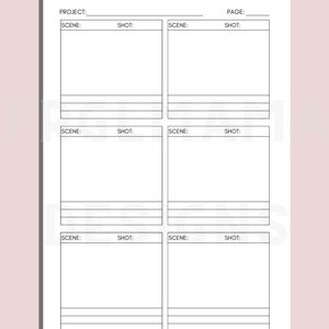 Storyboard Template Printable: Script Visualization Aid (A4/A5 & Us ...