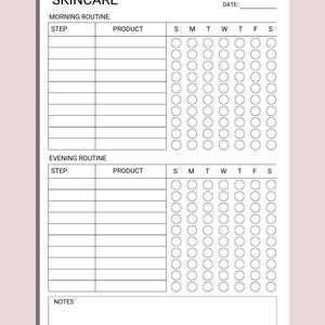 Skincare Routine Planner Printable, Beauty Planner, Beauty Journal ...