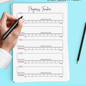 Progress Tracker Printable, Habit Tracker Savings Tracker Weight Loss ...