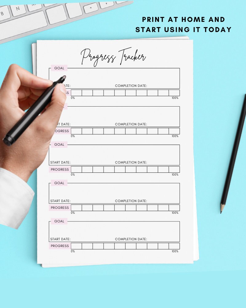 Progress Tracker Printable Habit Tracker Savings Tracker | Etsy