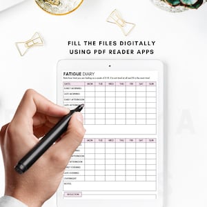 Fatigue Tracker, Weekly Fatigue Tracker, Monthly Chronic Fatigue ...