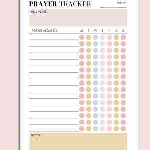 Prayer Request List & Tracker Printable, Rainbow, Prayer Journal ...