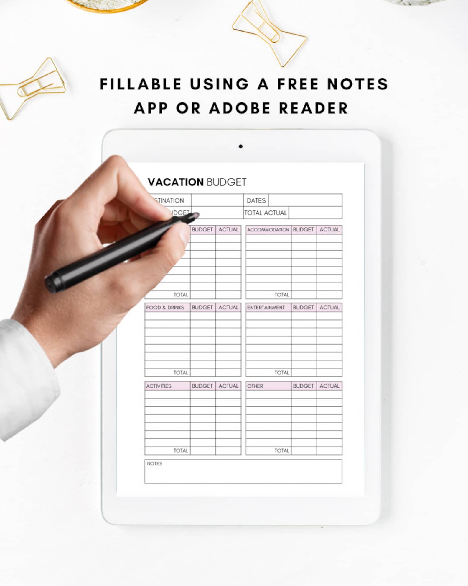 Vacation Budget Printable Holiday Budget Planner Printable - Etsy