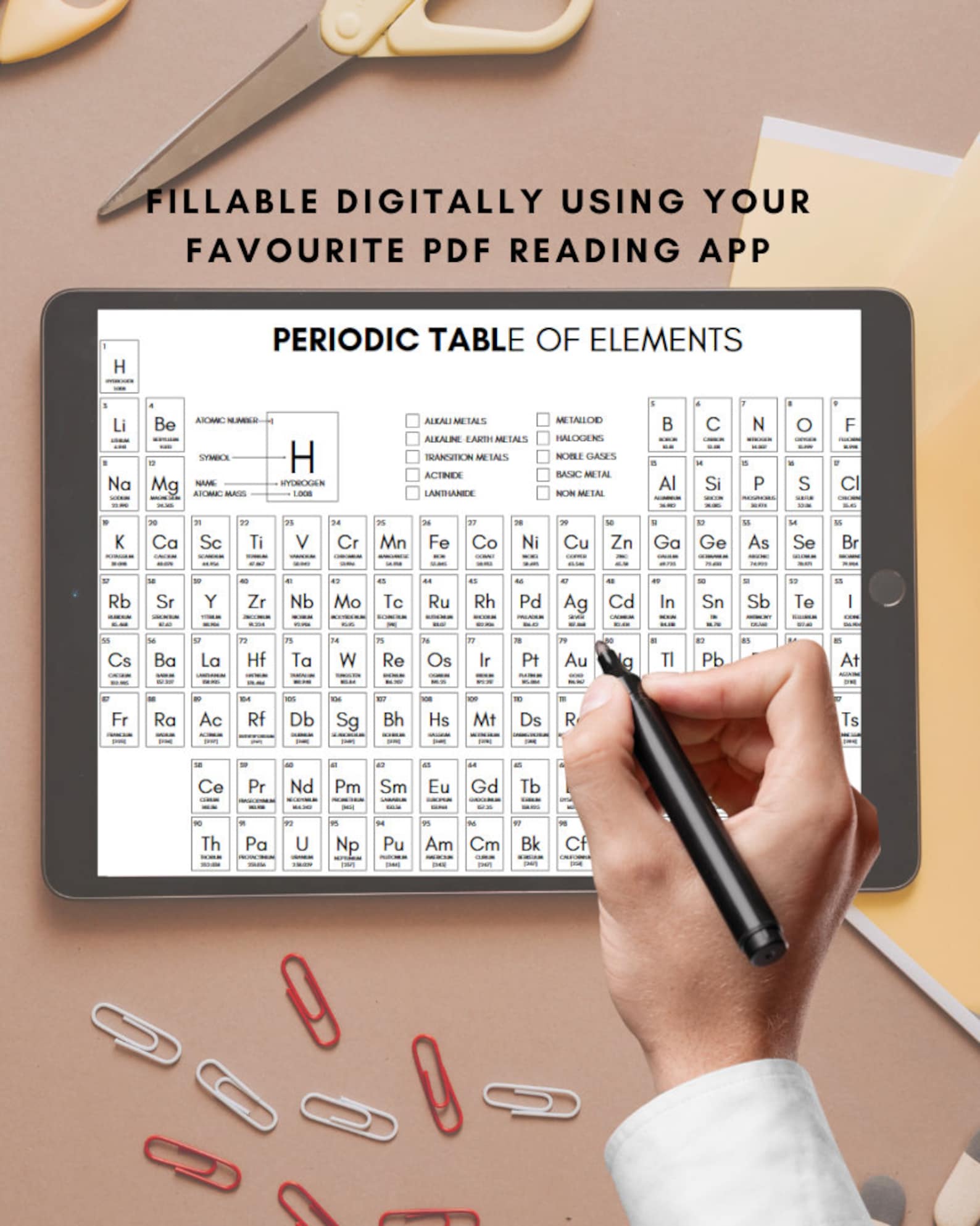 Color Your Own Periodic Table of Elements: Homeschool Printable ...