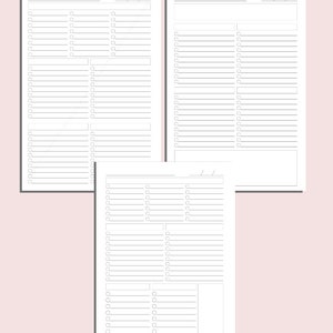 Blank Printable Checklist, Daily Weekly Planner Template, Modern ...