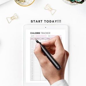 Monthly Calorie Tracker Printable: A4 A5 & US Letter (PDF Download) - Etsy