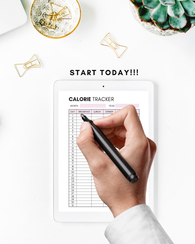 Monthly Calorie Tracker Printable: A4 A5 & US Letter (PDF Download) - Etsy