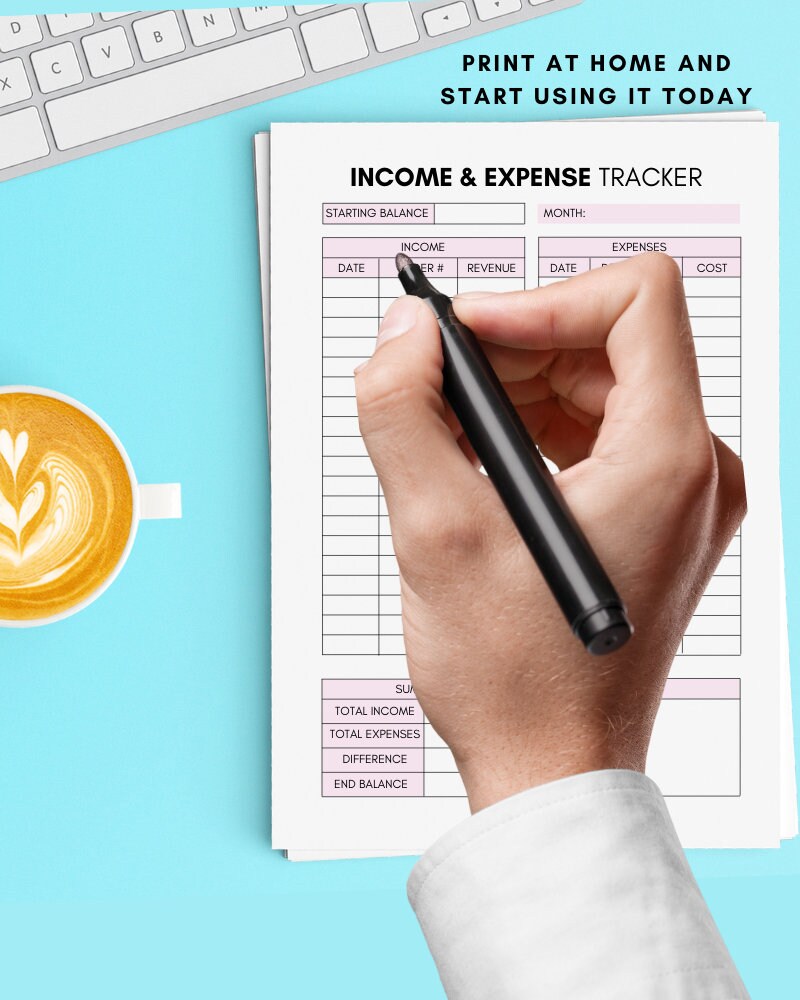 Small Business Income & Expense Tracker: Budget Overview (PDF Printable ...