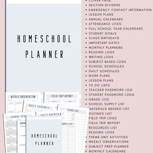 Homeschool Planner, Simple Homeschool Planner, Homeschool Planner Pages ...