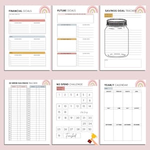 Rainbow Budget Planner Finance Planner Monthly Budget Planner | Etsy