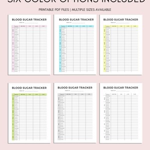 Blood Sugar Tracker Printable Template, Blood Glucose Tracker, Diabetic ...