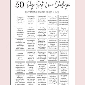 30 Day Self-love Challenge Printable: Activities & Trackers (PDF ...