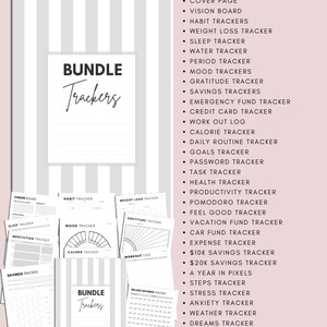 Mega Bundle Trackers Yearly Mood Tracker Year in Pixels, Steps Tracker ...