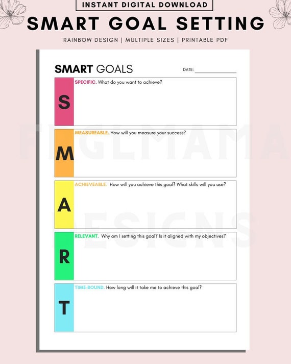 Smart Goal Setting Worksheet Template SMART Goals Excel Template