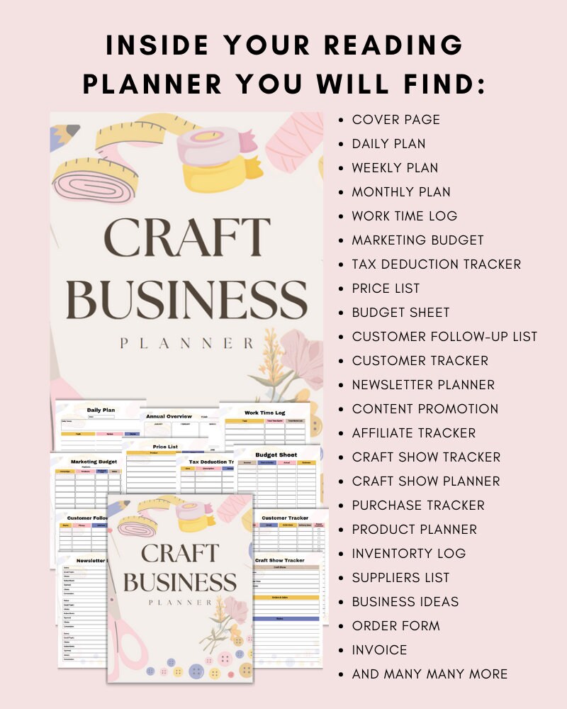 Craft Fair Planner: Market Stall Organizer, Sales Log (PDF) - Etsy