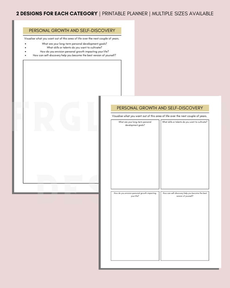 Life Vision Planner: Goal Setting & Dream Life (digital Download) - Etsy