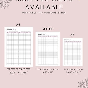 Bladder Diary Tracker Printable: Urination & Symptoms Log (PDF) - Etsy UK