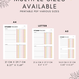 Daily Vitamin Tracker Printable, Daily Routine Planner Printable ...